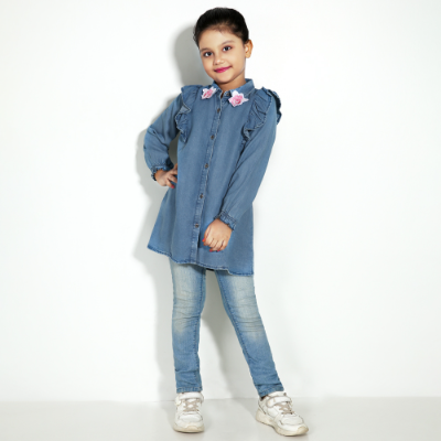GIRLS DENIM TOP
