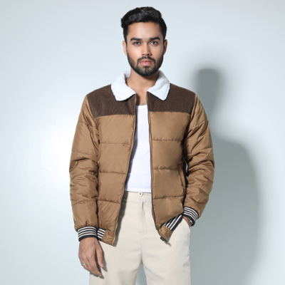 MENS BAND NECK JACKET - REGULAR FIT