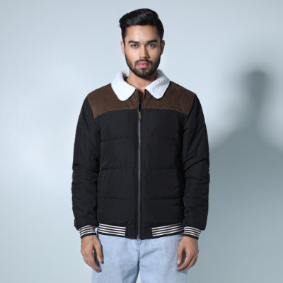 MENS BAND NECK JACKET - REGULAR FIT